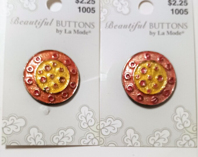 Orange Buttons, Destash, Buttons, Button Art, Sewing, Notions, Hair ...