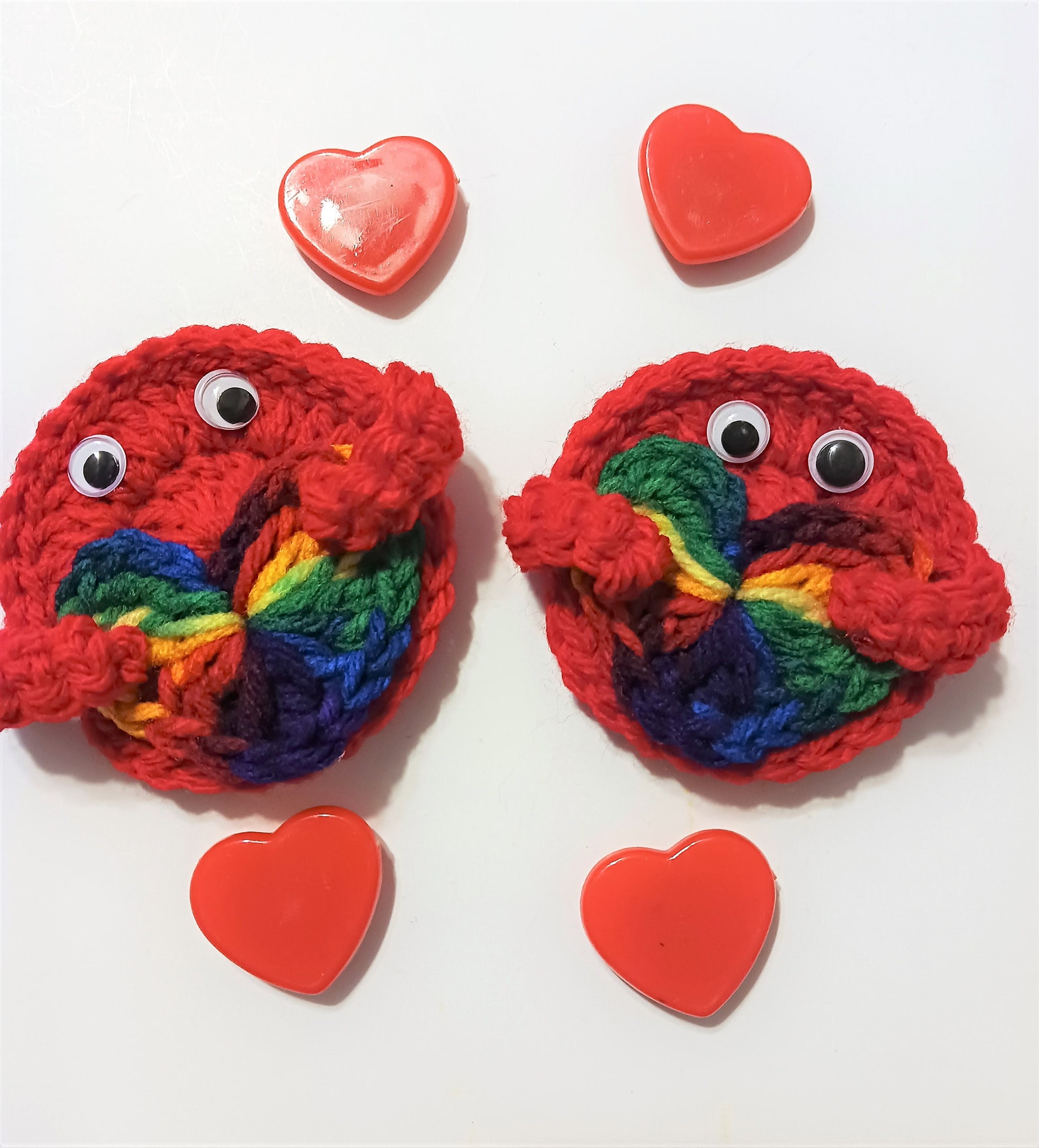 Rainbow Pocket Hug Love Note Red Pocket Hug Pink Pocket - Etsy