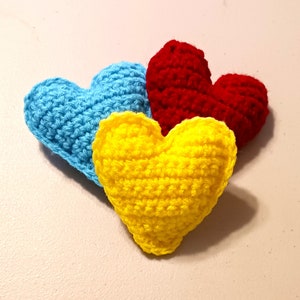Puffy Hearts, Trio of Hearts, Heart Decor, Red Hearts, Turquoise Hearts ...