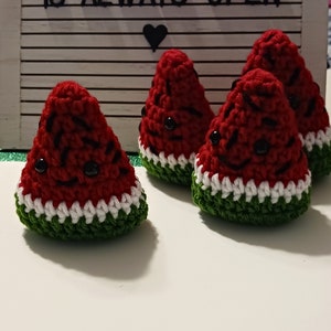 Watermelon Stuffy, Shelf Sitter, Deskmate, Crochet Watermelon Stuffy ...
