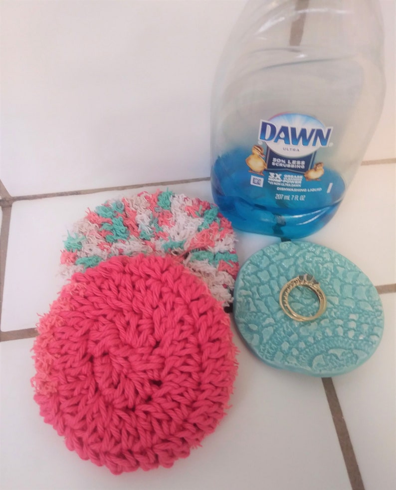 Cotton Dish Scrubby, Set of 2, Crochet , Eco Friendly , Dish Rag ...