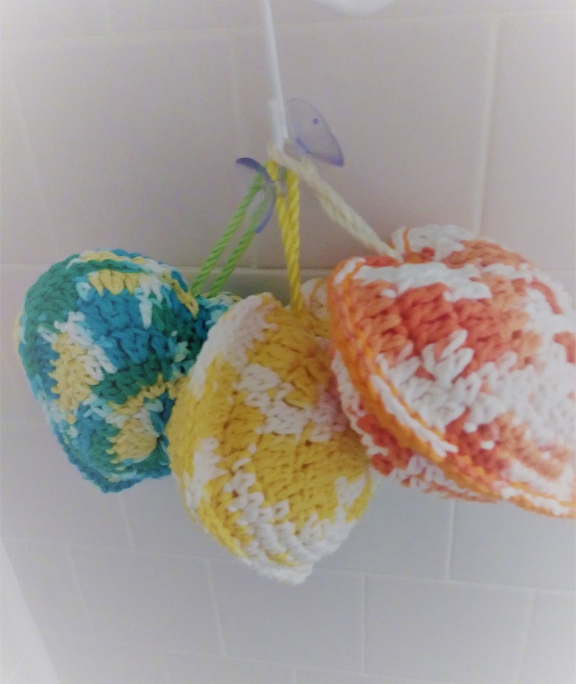 Scrubby Shower Sponge Buff Puff Cotton Washcloth Spa | Etsy