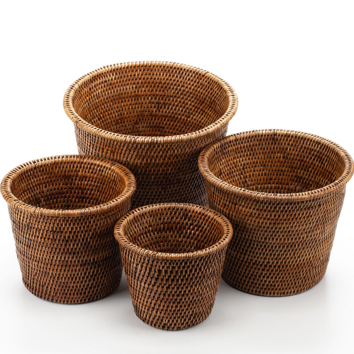 For 9" Pots | Handwoven Rattan Planter Pot | Boho Indoor Plant Basket ...