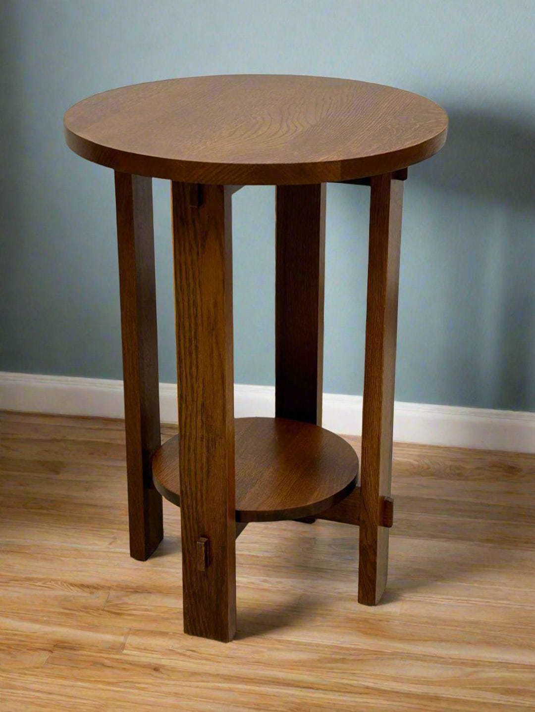 Craftsman Mission Quarter Sawn Oak Round End Table - Etsy