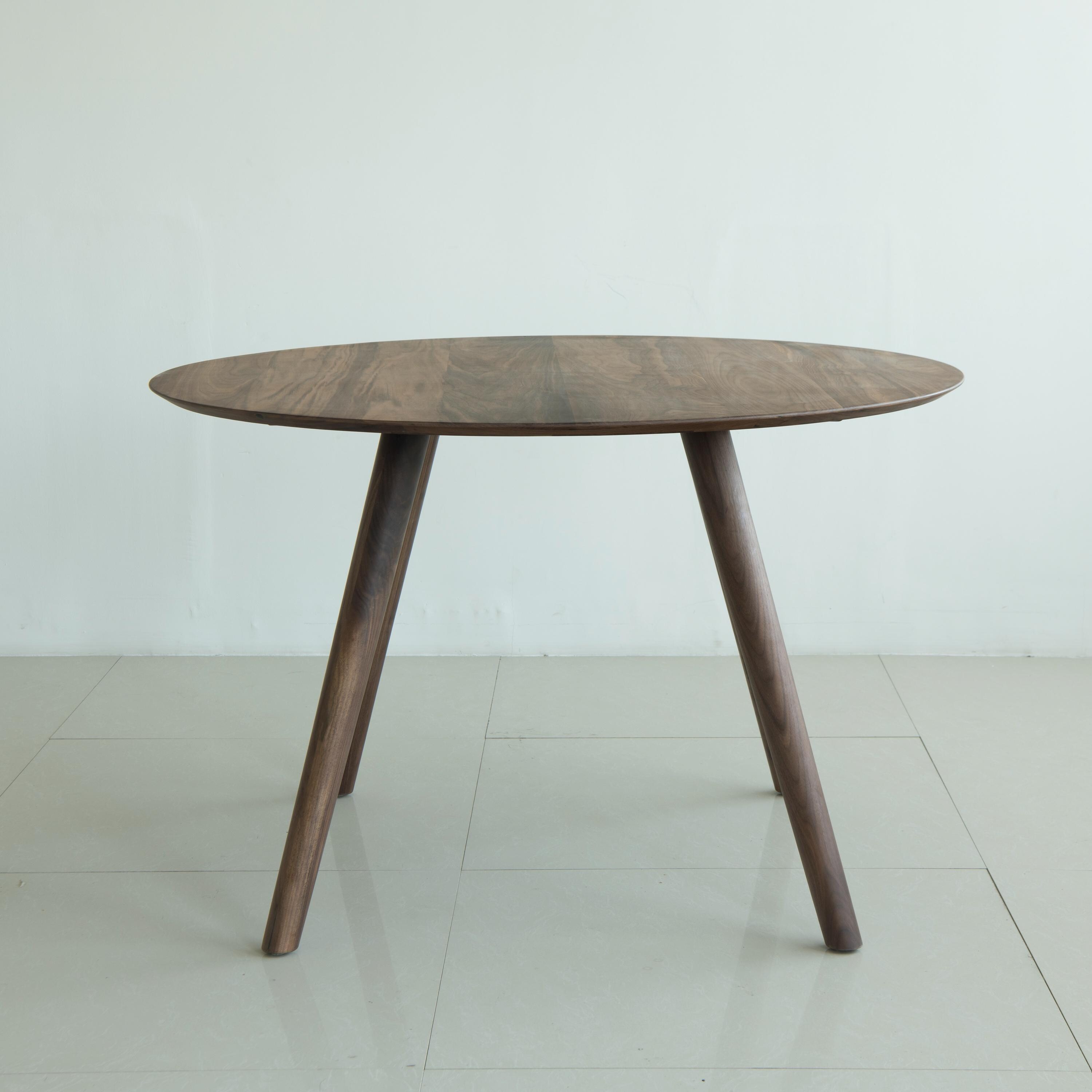 Mid Century Modern Walnut Round Dining Table Set - Etsy
