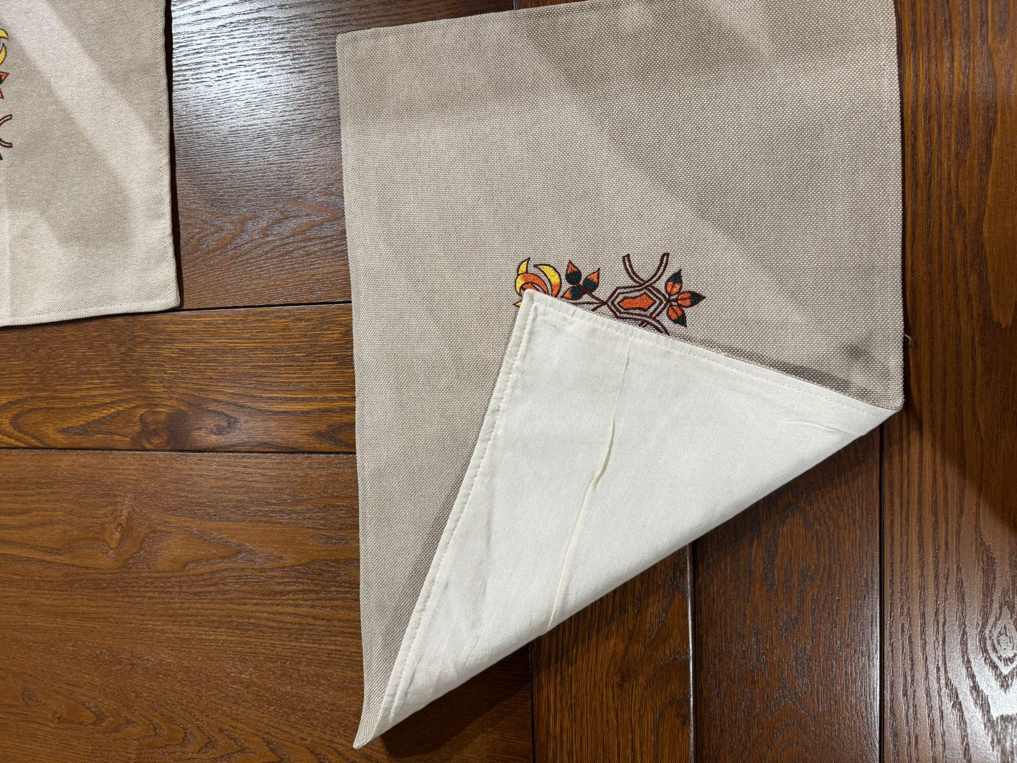 Arts and Crafts Mission Style Hand Made Linen and Cotton Table Runner ...