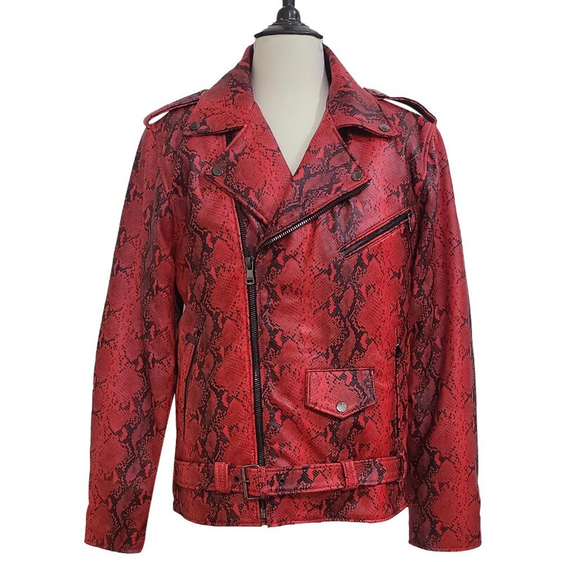Snake Skin Biker Jackets Mens - Etsy