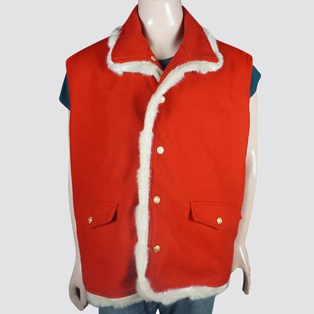 Handmade Santa Claus Vest for Men – Christmas Red Costume – Festive ...