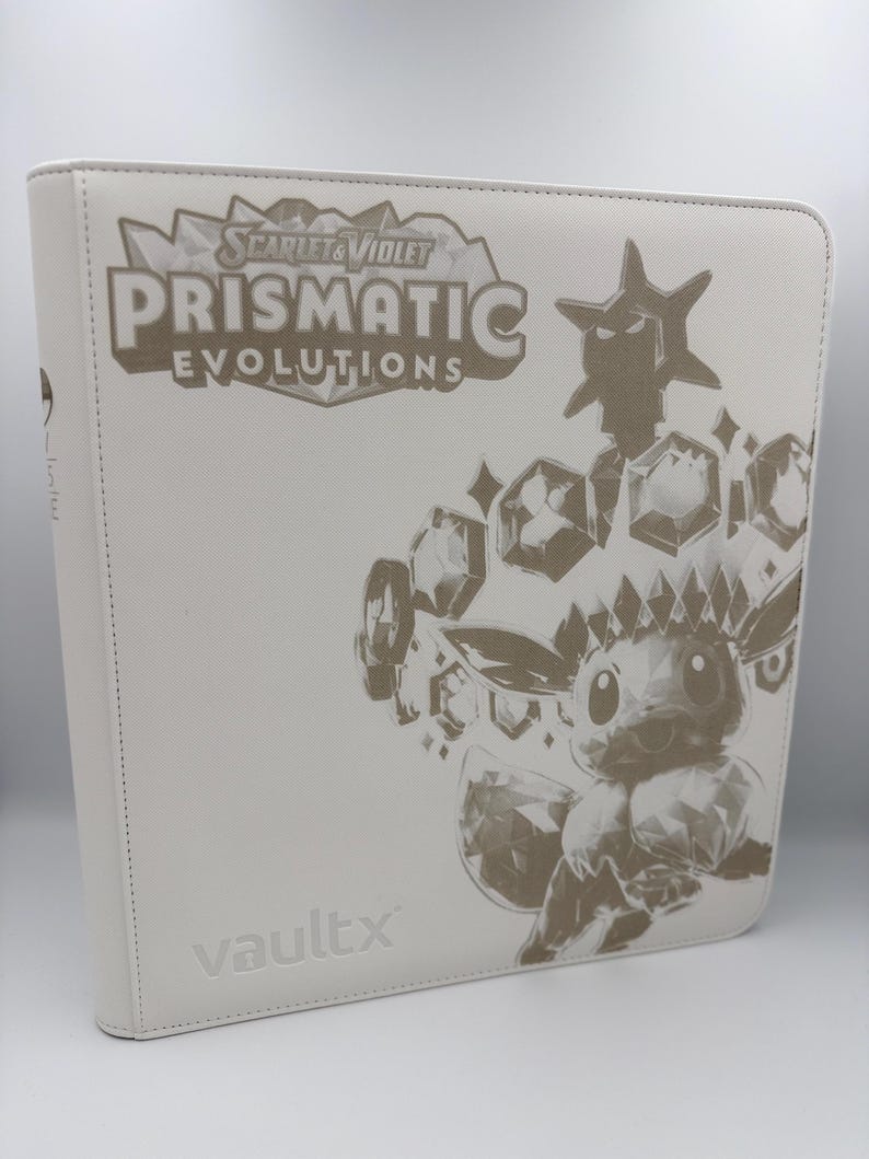 Pokemon S&V Prismatic Evolutions white Edition 12-pocket Vault X Binder - Etsy Australia
