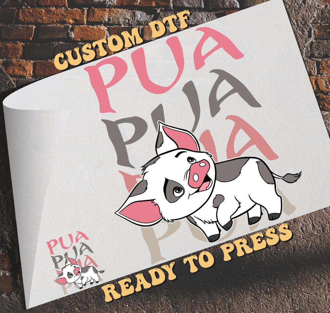 Disney Pua Moana Dtf Transfer, Disney Pua Ready to Press, Disneyland ...