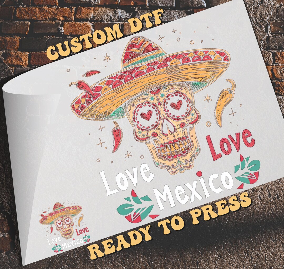 Retro Love, Love Mexico DTF, Dtf Transfer Ready for Press ,heat ...