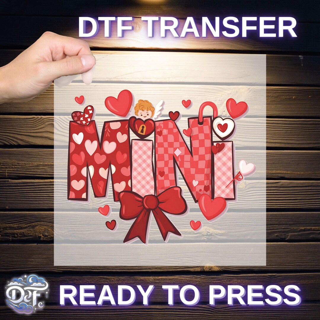 Valentine Mini Coquette Ready to Press, Mini Valentine DTF, Love Mini ...