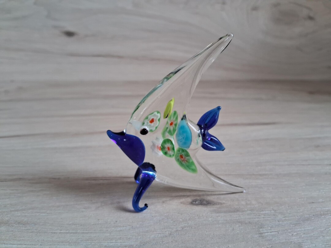 Murano Fish, Glass Miniature, Angel Fish, Millefiori, Handblown Glass ...