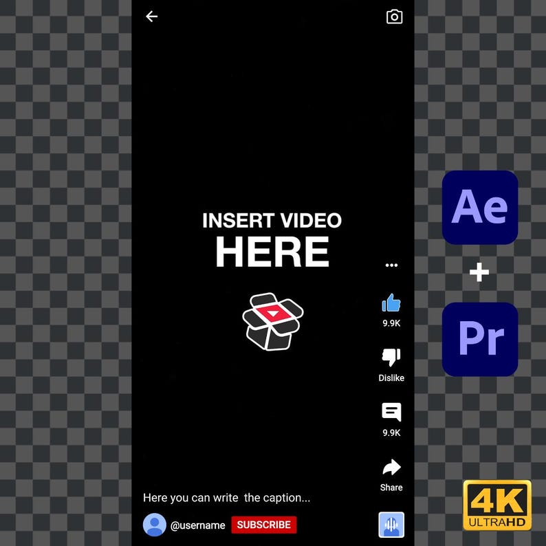 Youtube Shorts UI Overlay Animation Template | Customizable for ...