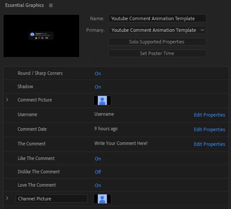 Youtube Comment Animation Template - Etsy