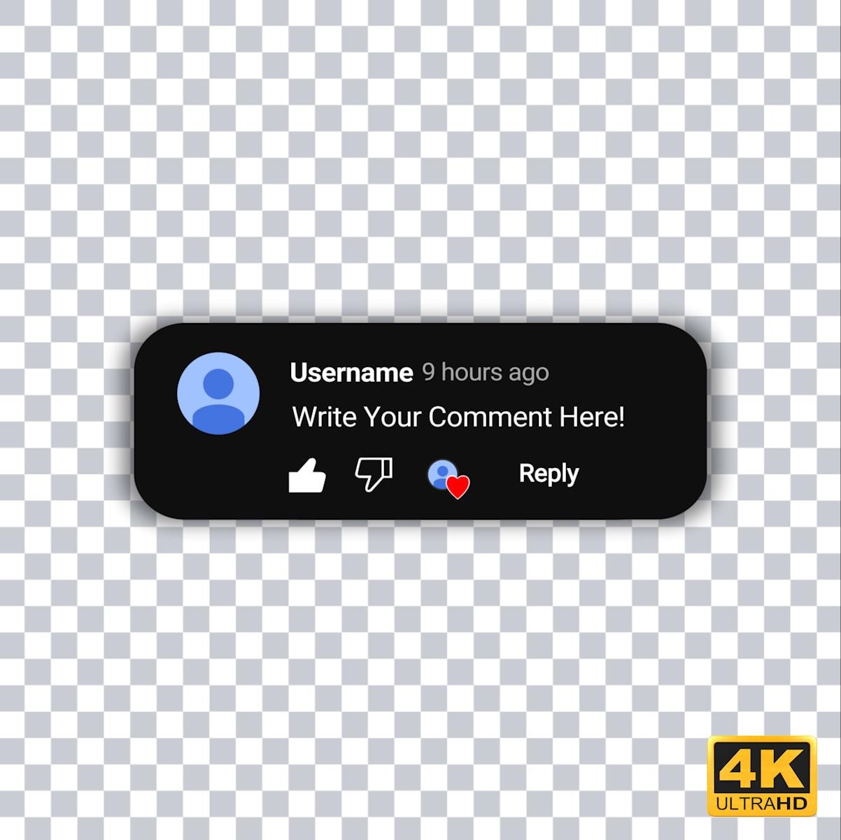 Youtube Comment Animation Template - Etsy