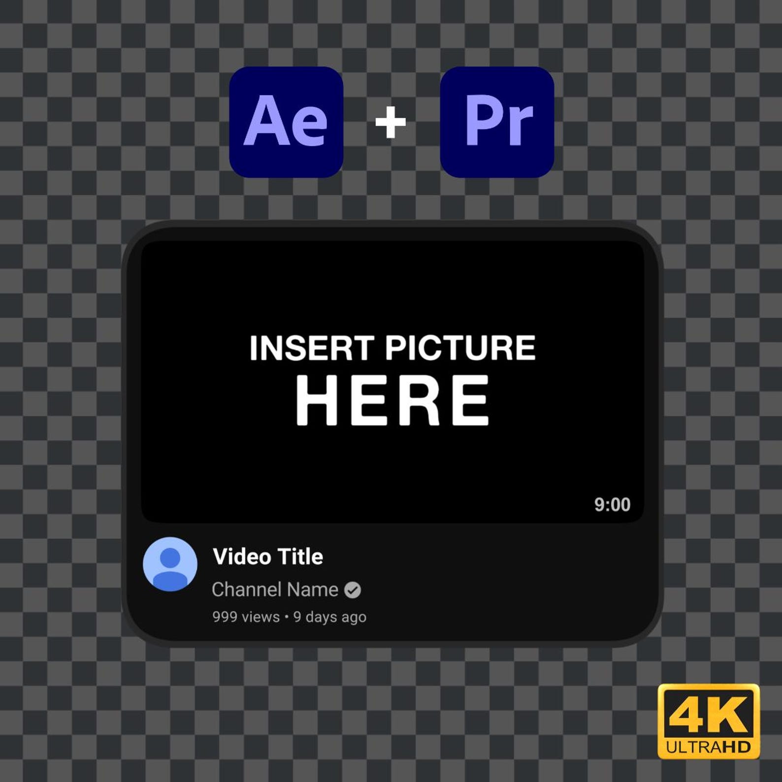 Youtube Thumbnail Animation Template | Dark & Light Mode - Etsy