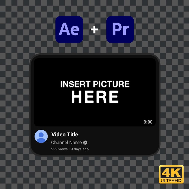 Youtube Thumbnail Animation Template | Dark & Light Mode - Etsy