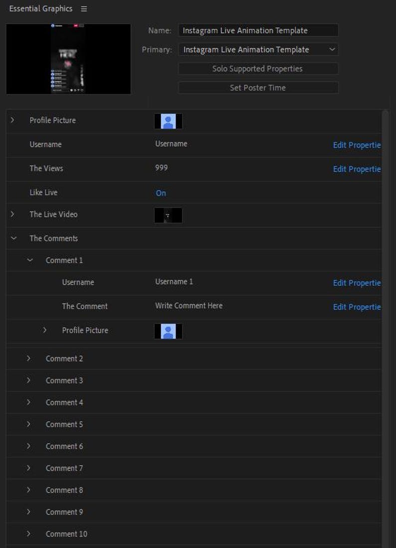 Instagram Live UI Overlay Animation Template - Etsy