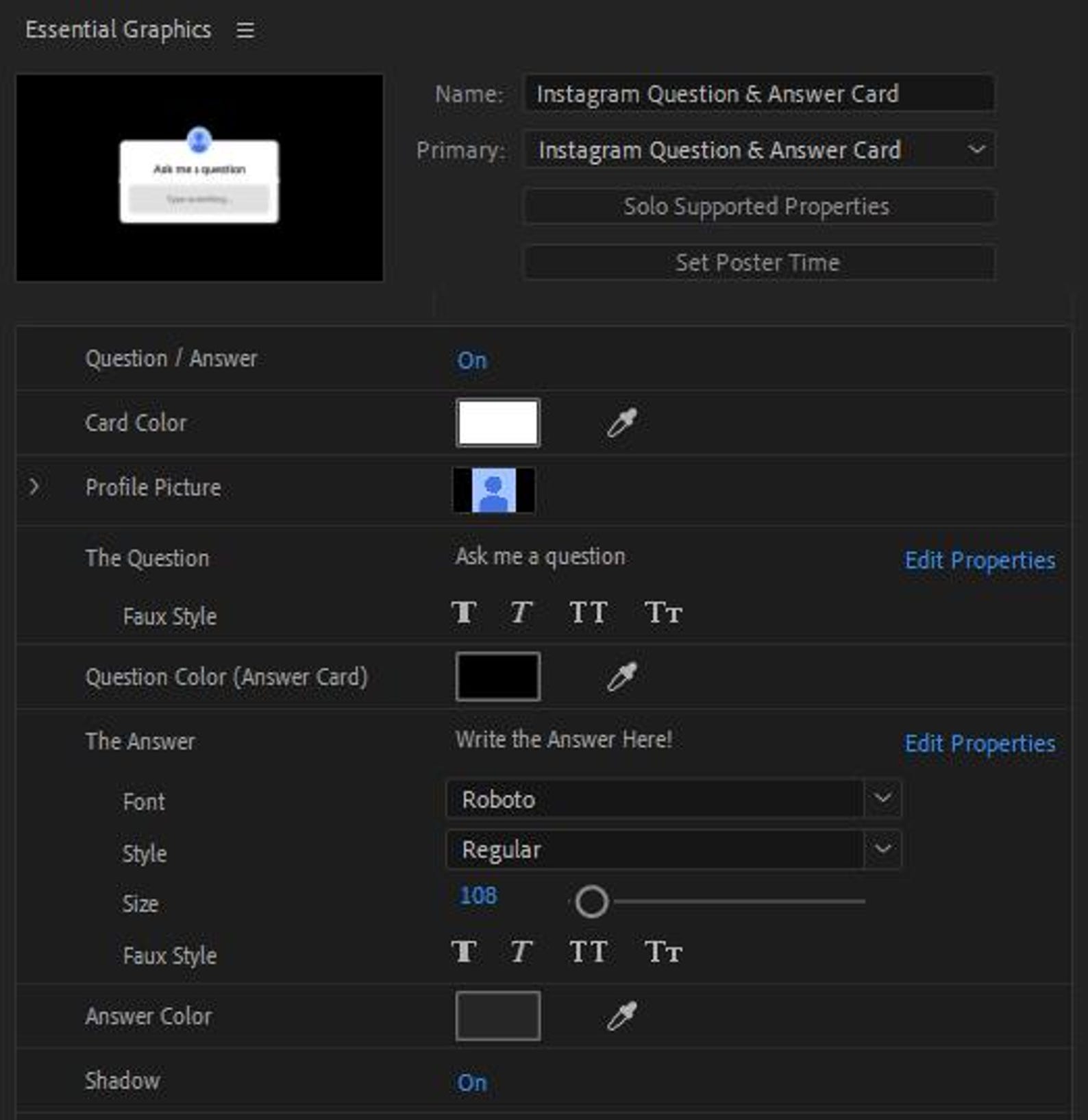 Instagram Q&A Card Template V2 - Etsy