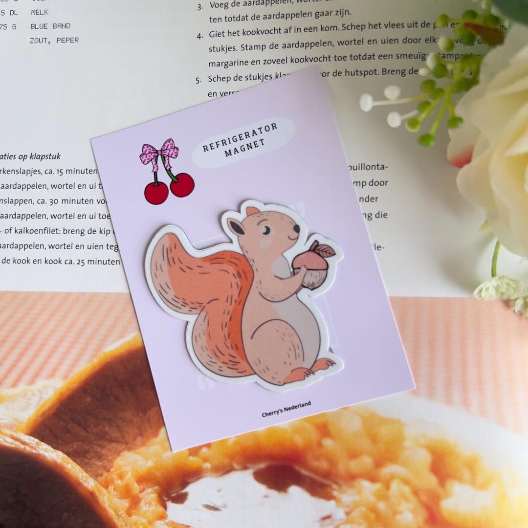 Vintage Squirrel Refrigerator Magnet 6cm, Cute Kitchen Decor - Etsy