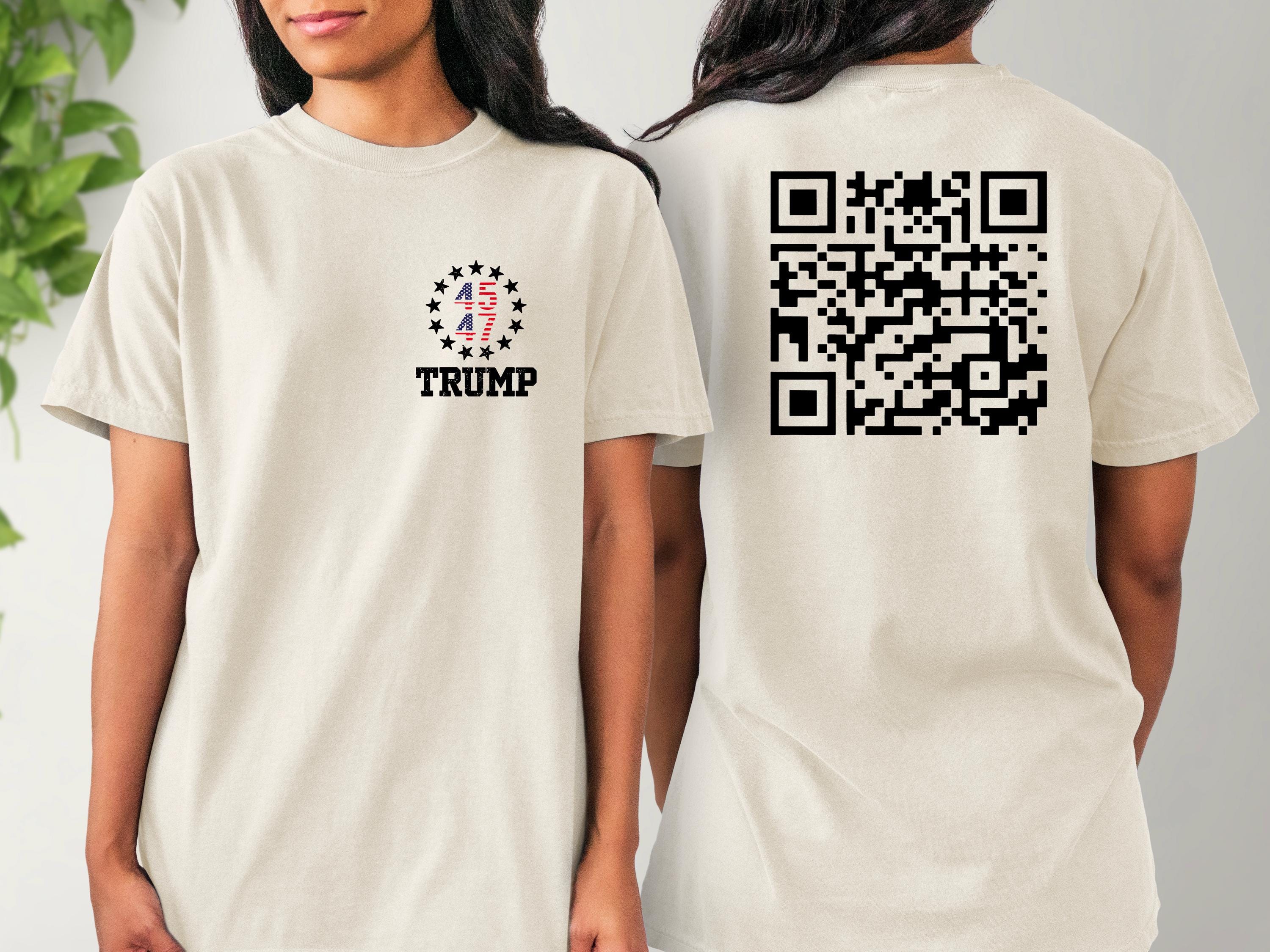 Viral Trump Dance YMCA QR Code T-shirt, Trump Dance Prank Shirt, Funny ...