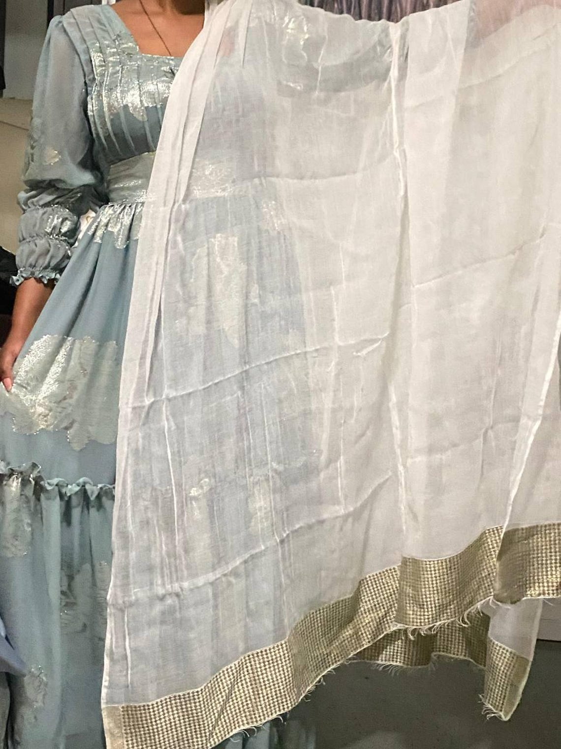Light Blue Chiffon Dress - Etsy