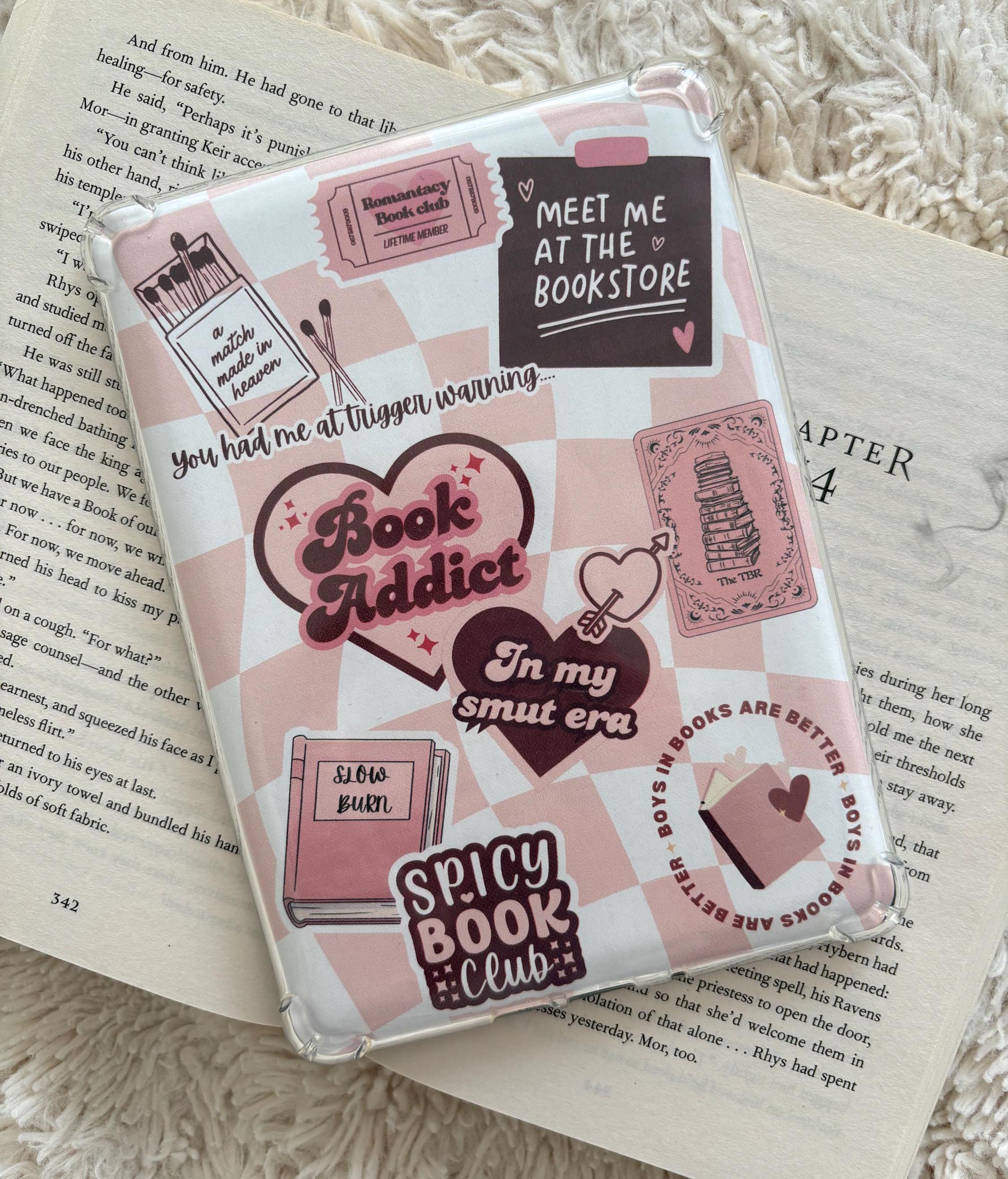 Checkered Printable Kindle Insert for Clear Case - Pink Book Lovers ...