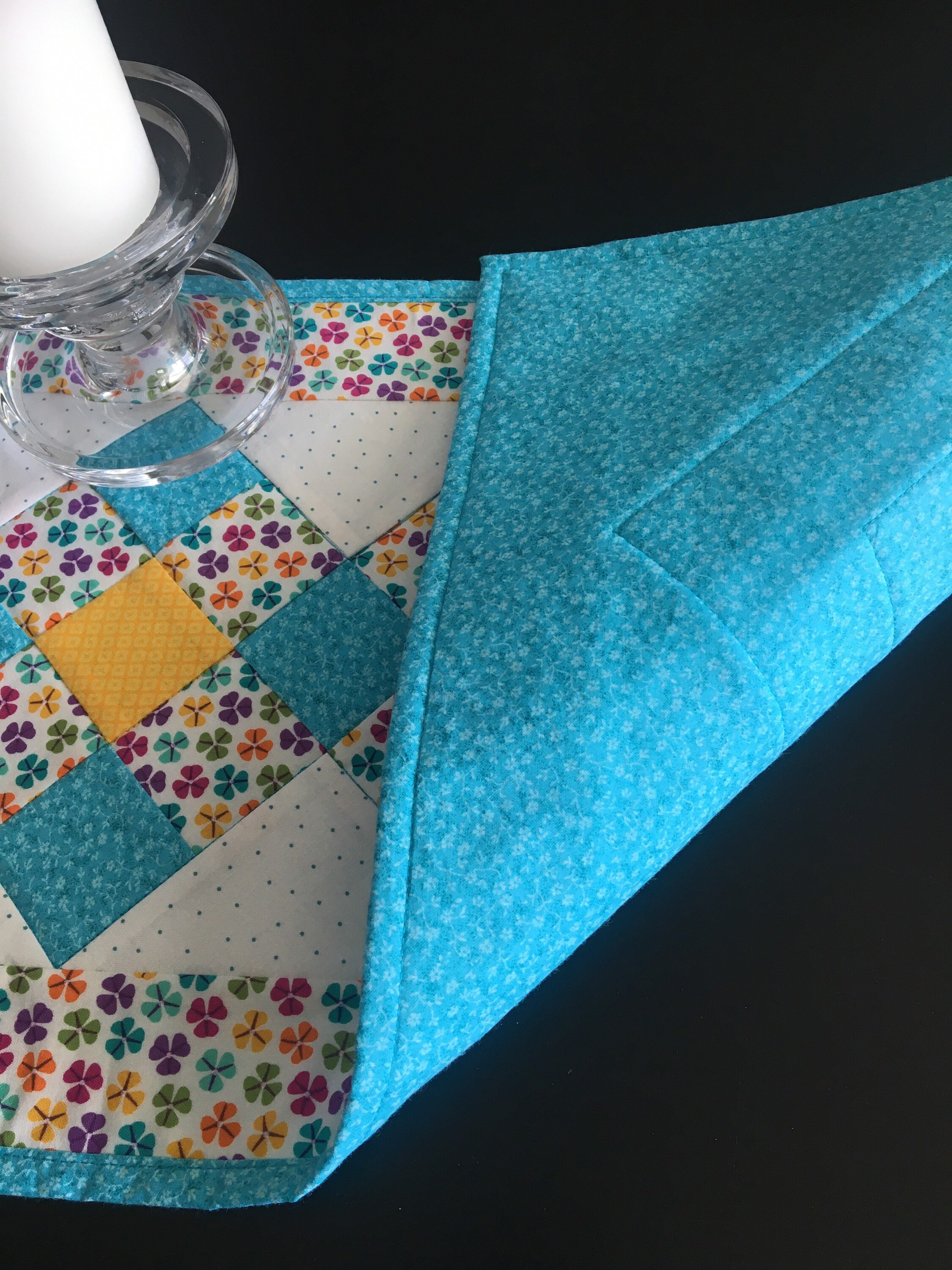 Bright Pansy Table Runner - Etsy