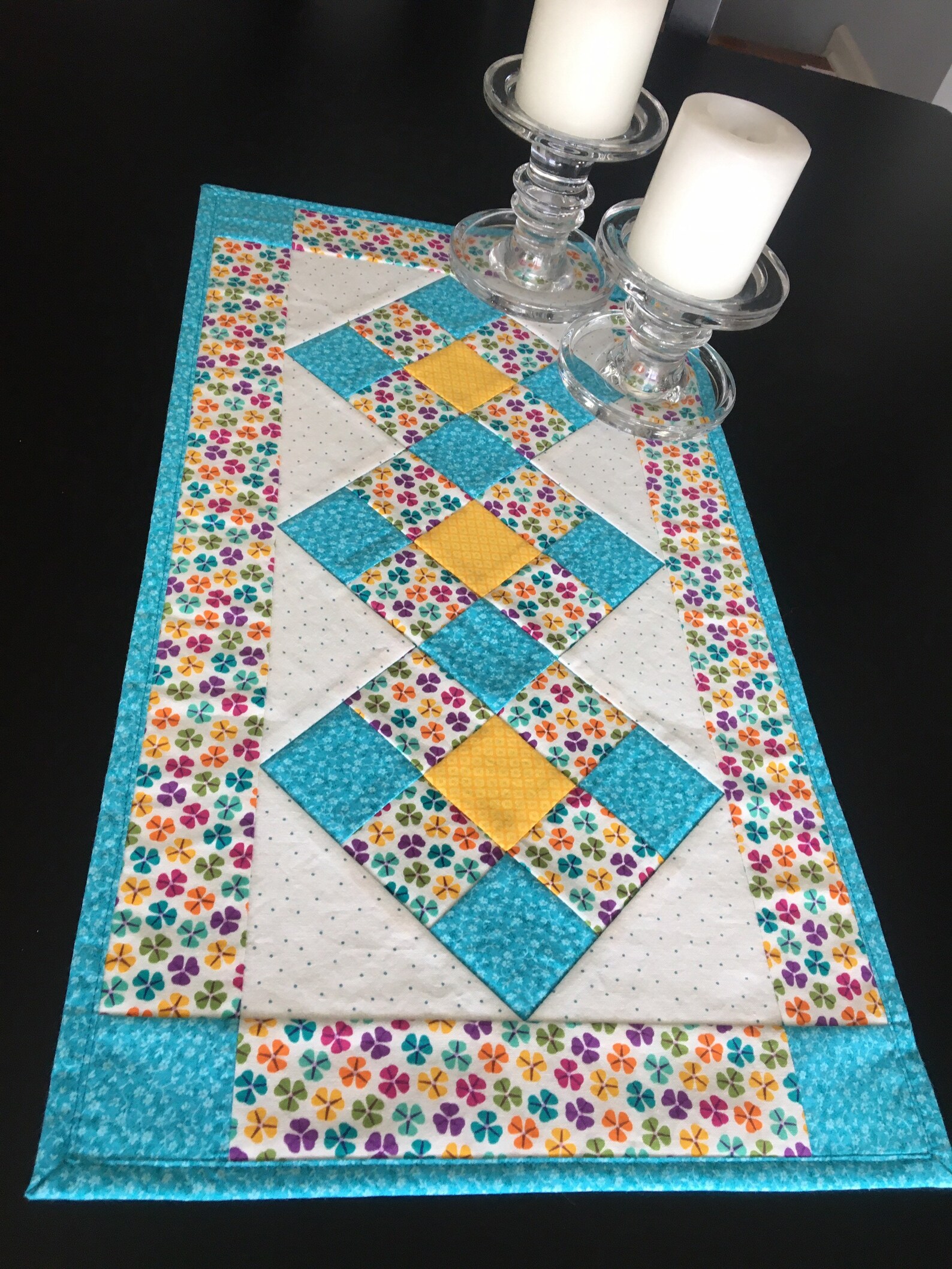 Bright Pansy Table Runner - Etsy