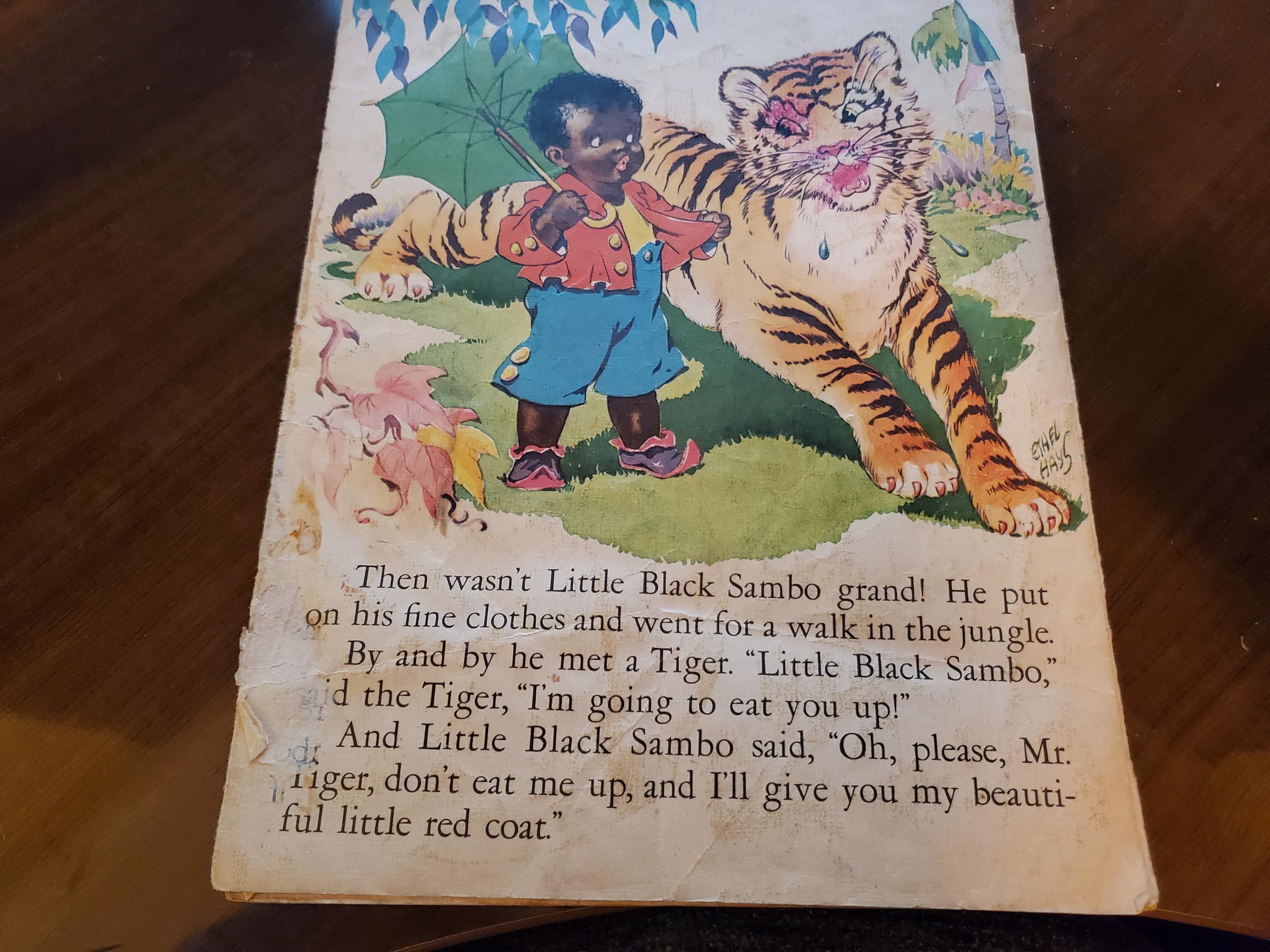 Large Paper Children's Book little Black Sambo Beautifully Illustrated ...