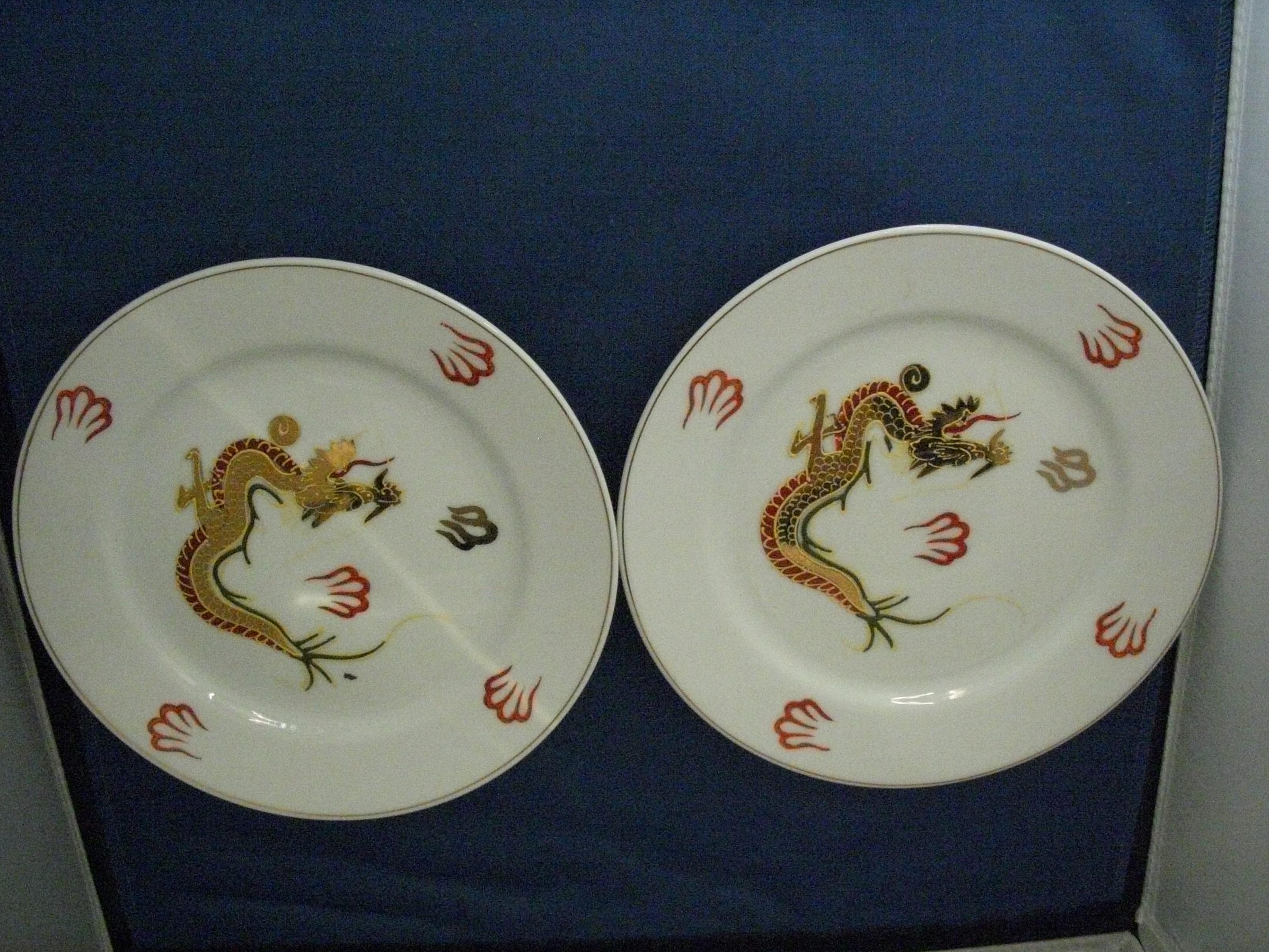 Vintage Japanese Moriage Dragonware China - 4 Luncheon Plates & 4 ...