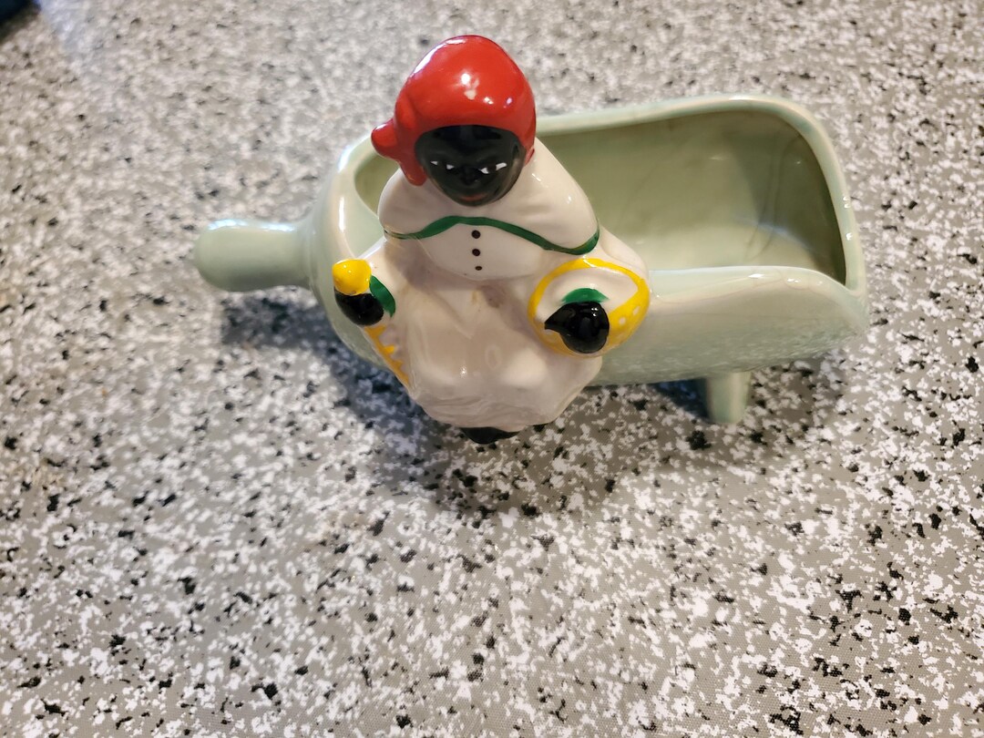 Mccoy Pottery Ceramic Kitchen Decor Figurine Woman Cook Sitting on ...