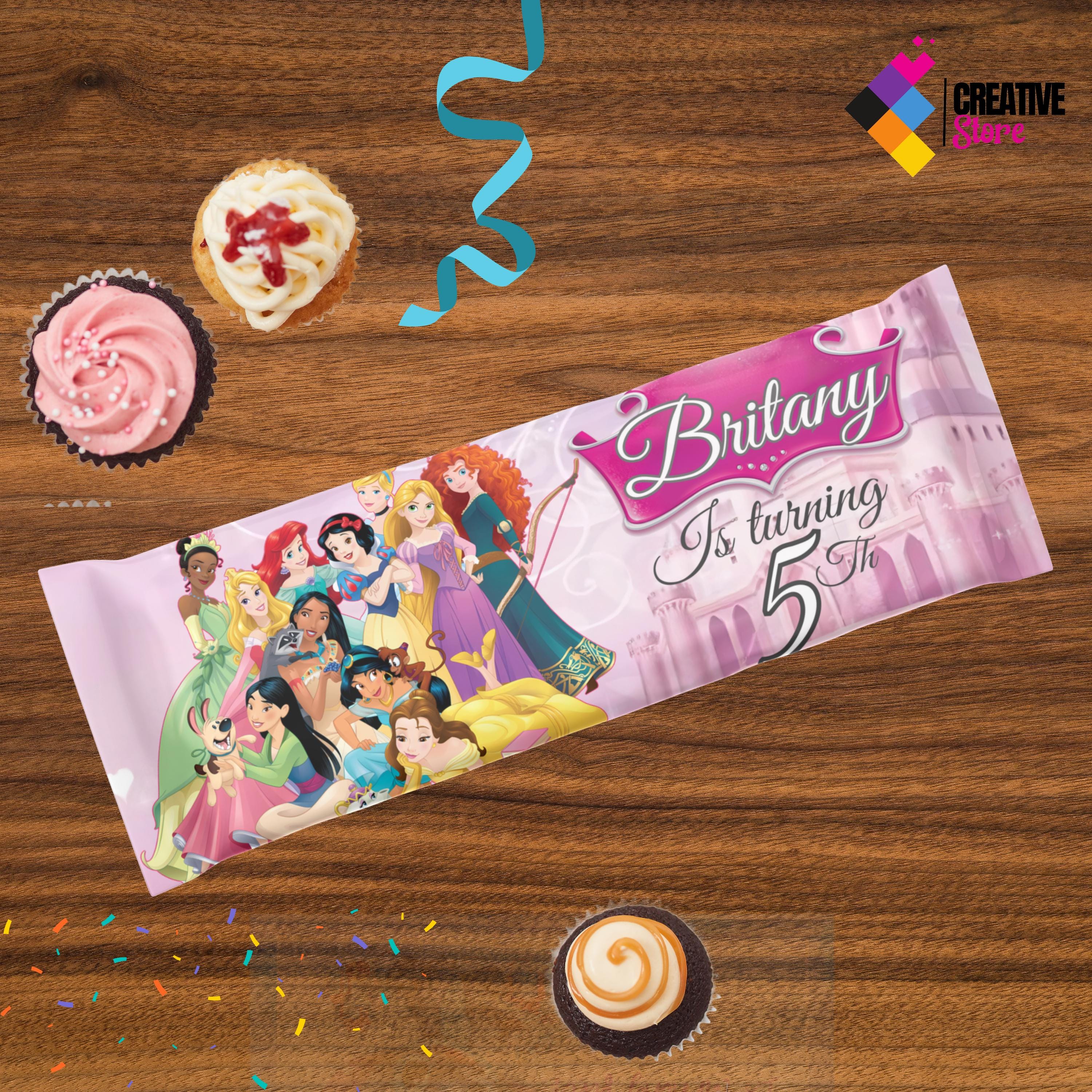 Editable Chocolate Bar Wrapper, Disney Princess Wrapper Template ...