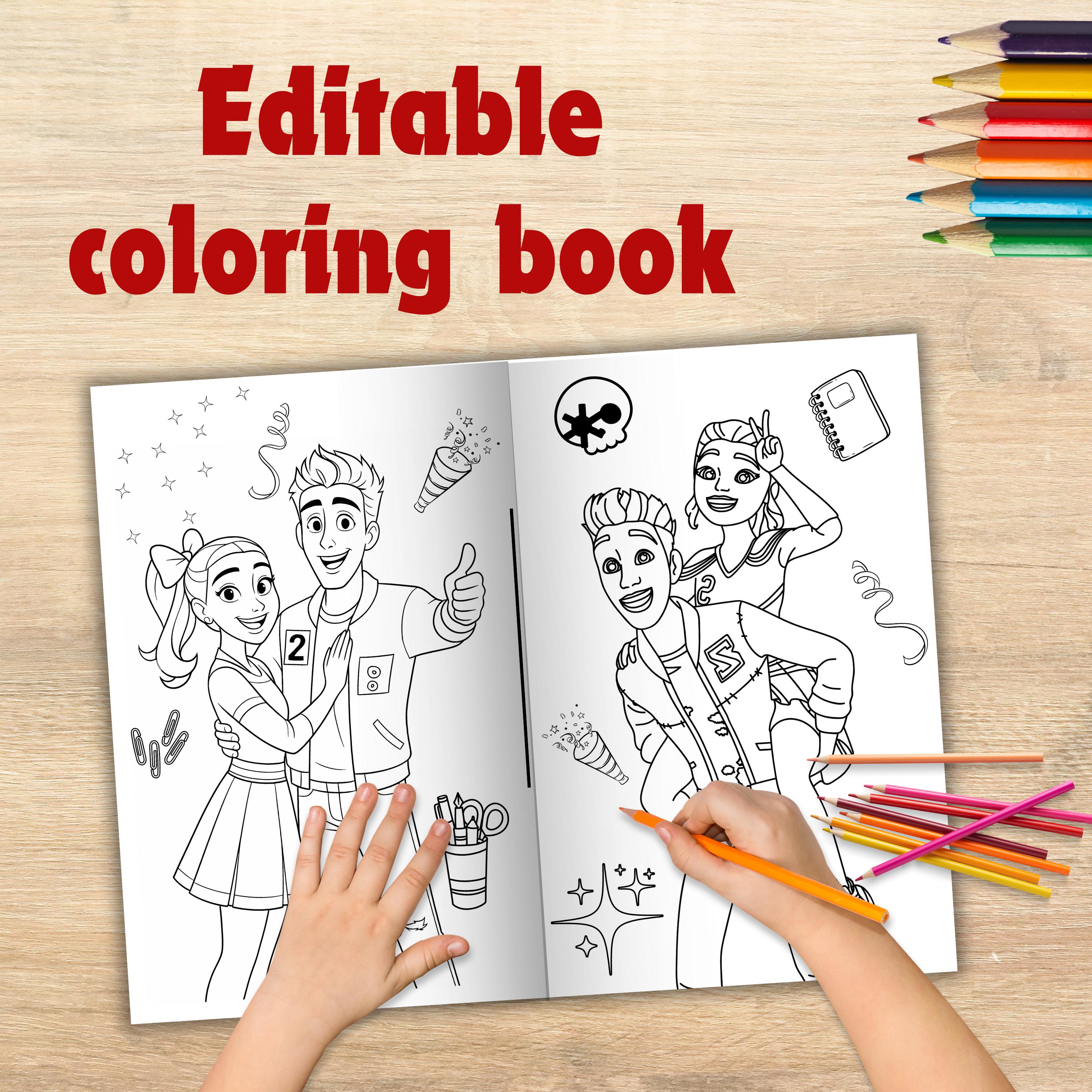 Editable Zombies the Re-animated Coloring Book, Zombies Coloring Book ...