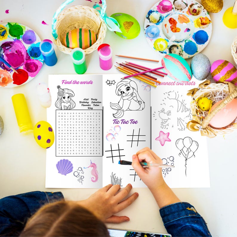 Custom Little Mermaid Activity Brochure, Little Mermaid Brochure ...
