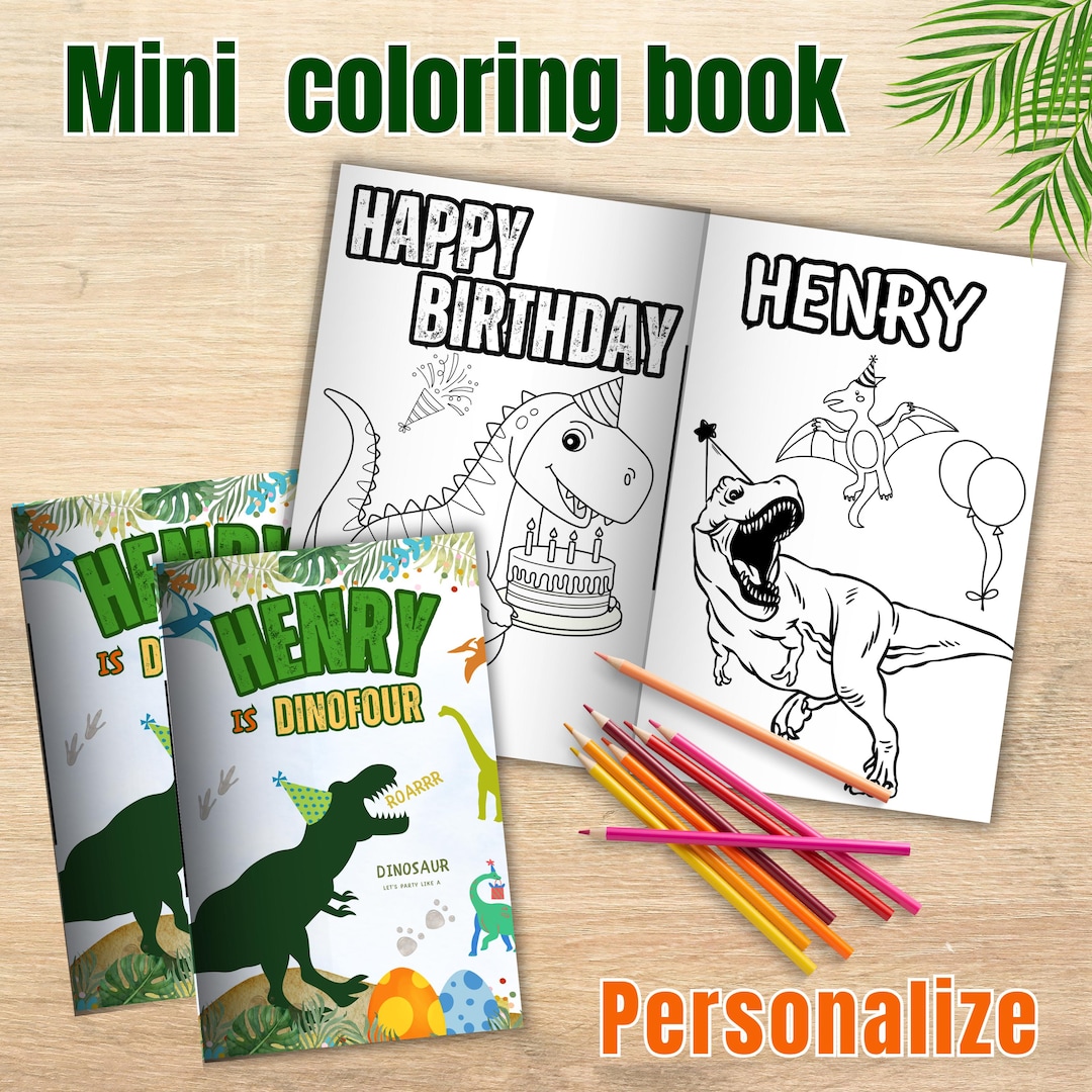 Editable T-rex Mini Coloring Book, Dinosaur T Rex Coloring Book ...
