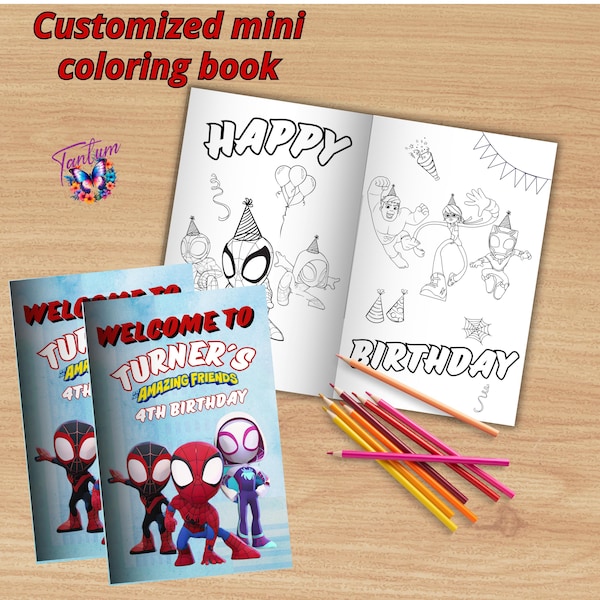 Custom Spidey Coloring - Etsy
