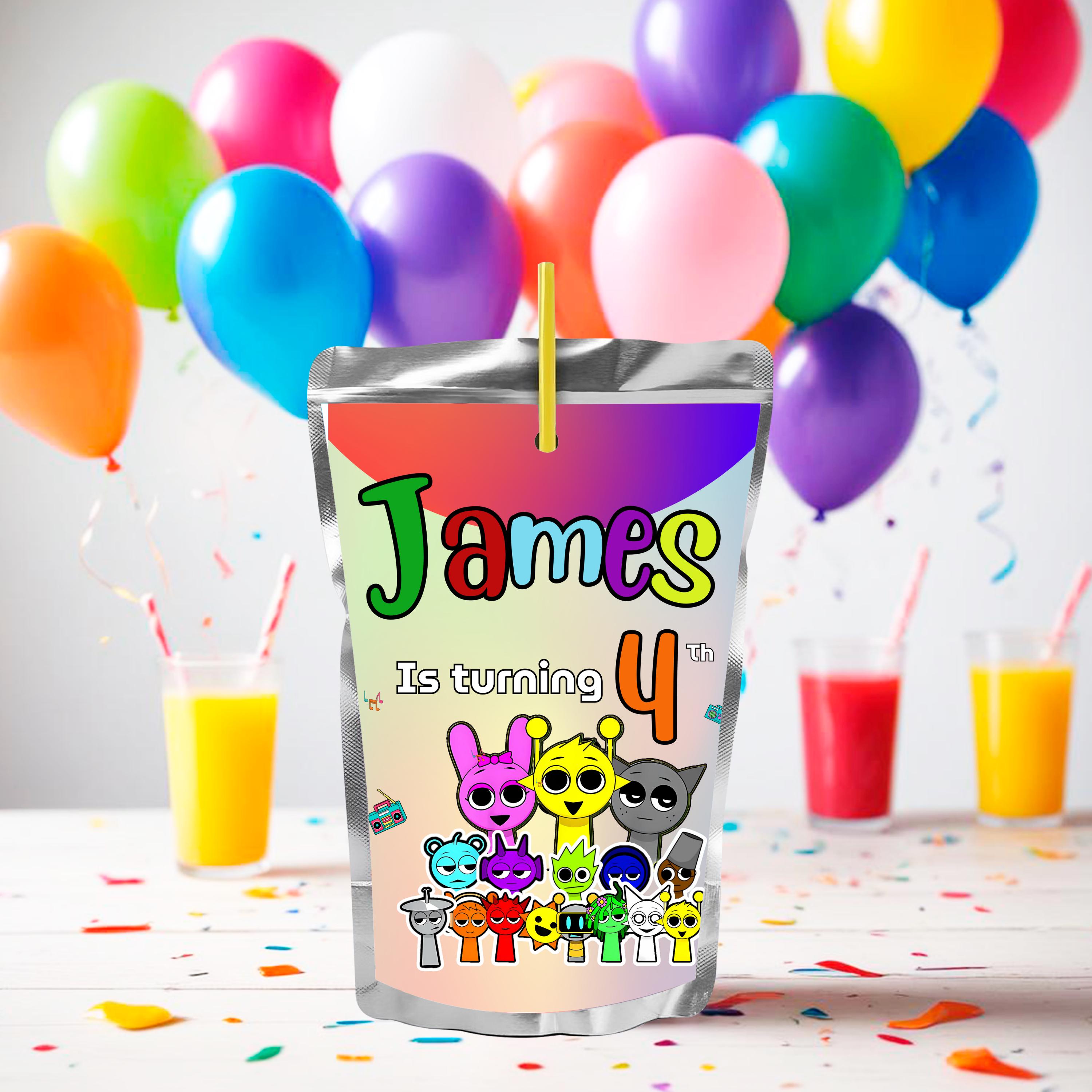 Editable Sprunki Party Pack, Potato Chip Bag, Bottle Label, Chocolate ...