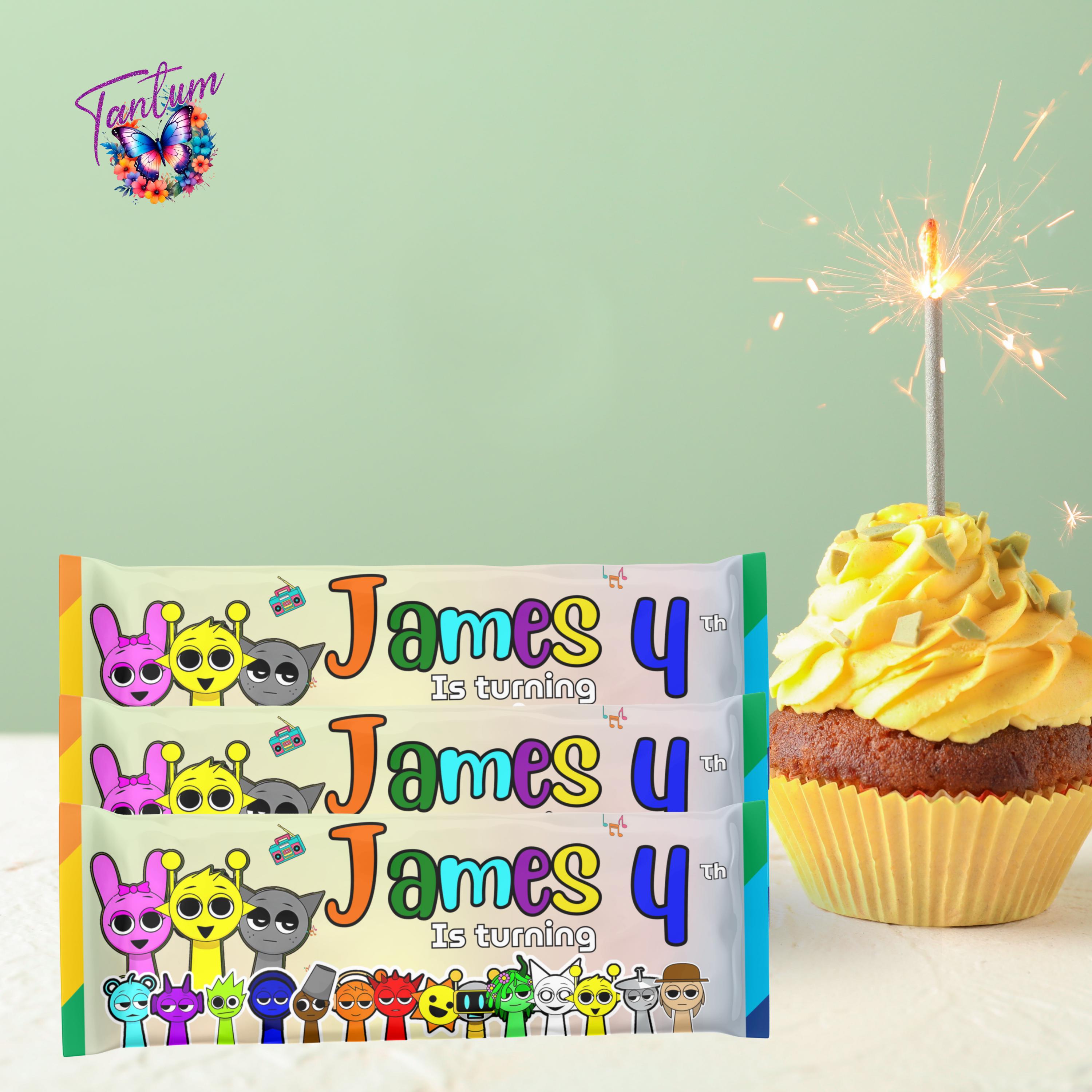 Sprunki Chocolate Bar Wrapper, Digital Chocolate Wrapper Template ...