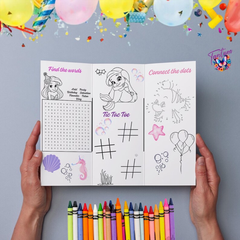 Custom Little Mermaid Activity Brochure, Little Mermaid Brochure ...