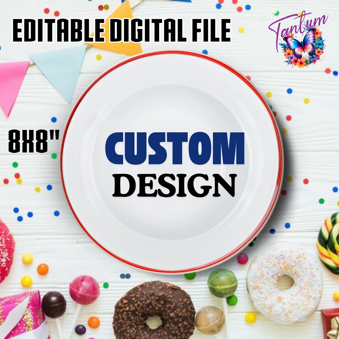 Custom Charger Plate Insert DESIGN for All Occasions, 2 Zise Charger ...
