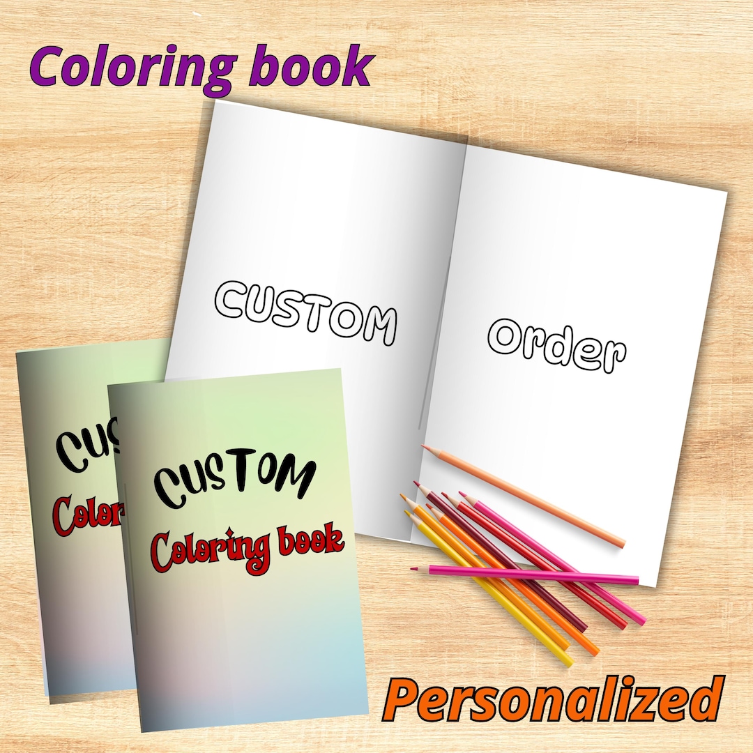 Editable Custom Mini Coloing Book, Custom Coloring Book, Customized ...