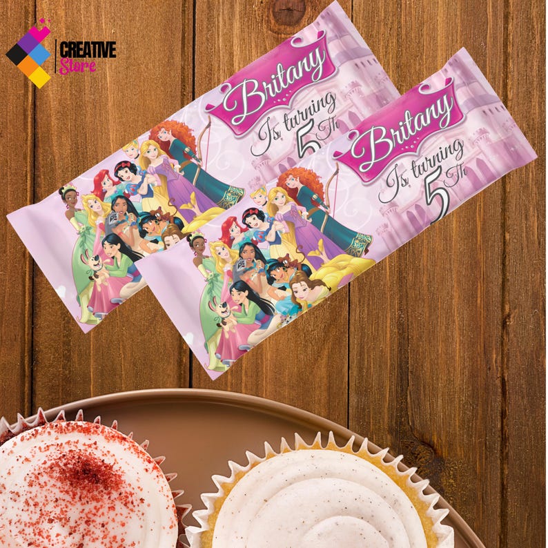 Editable Chocolate Bar Wrapper, Disney Princess Wrapper Template ...