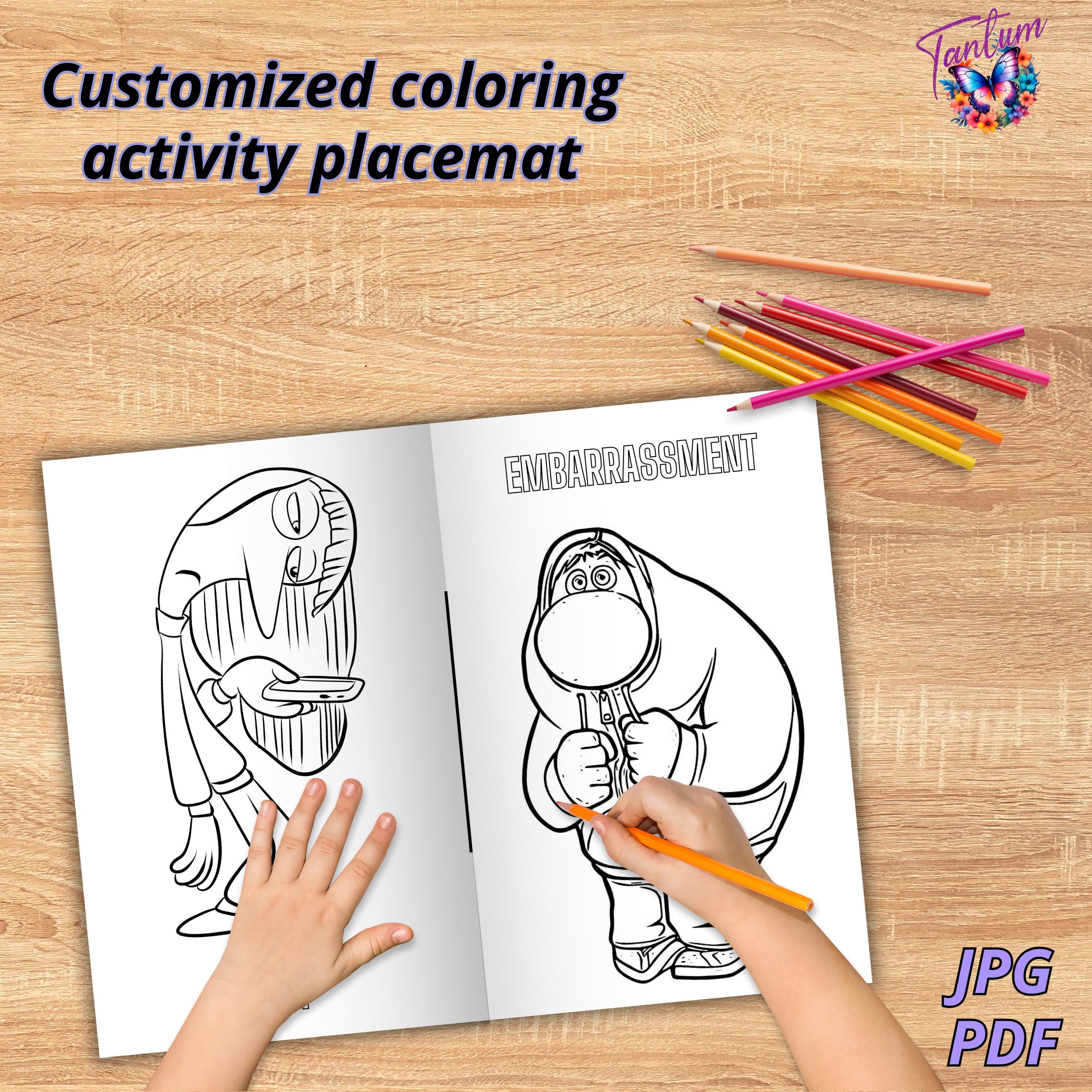 Editable Inside Out Mini Coloring Book, Inside Out Coloring Book ...