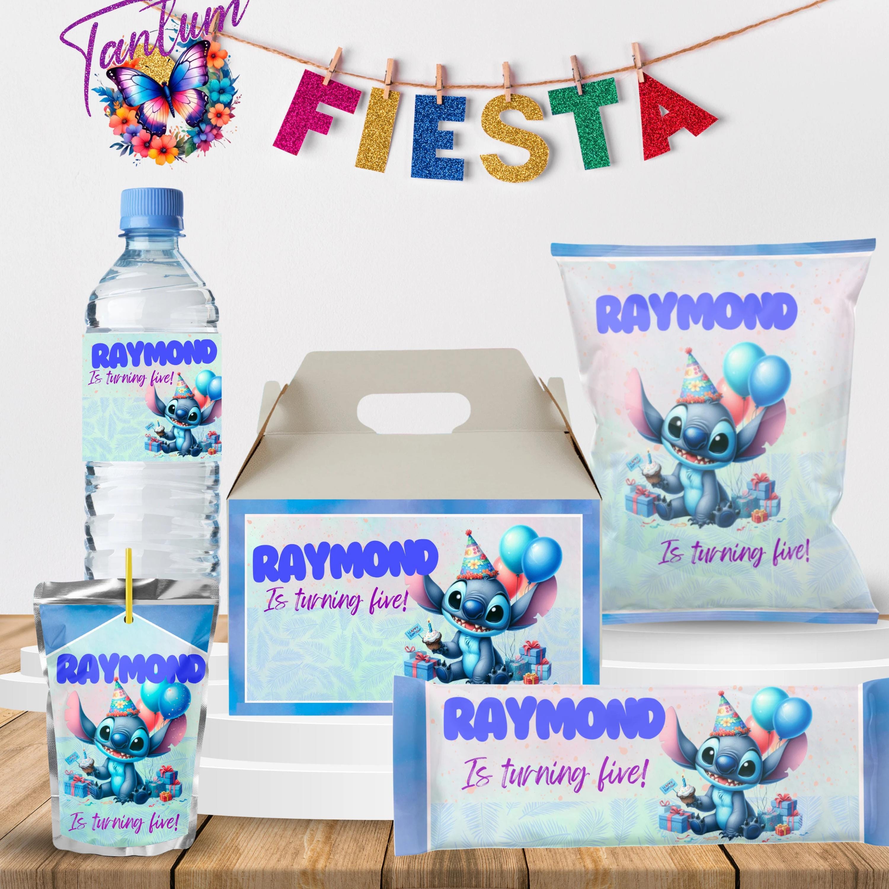 Editable Stitch Party Pack, Stitch Potato Chip Bag, Stitch Bottle Label ...