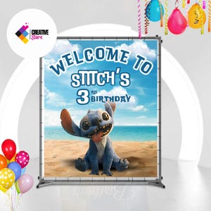 Stitch and Lilo Happy Birthday Background - Etsy