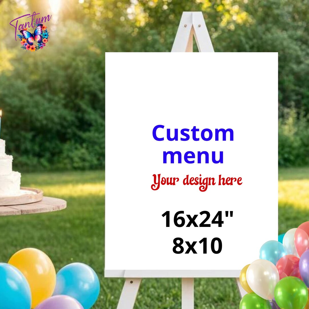 Custom Menu Sign Design for All Occasions | Custom Menu Sign A La Carte ...