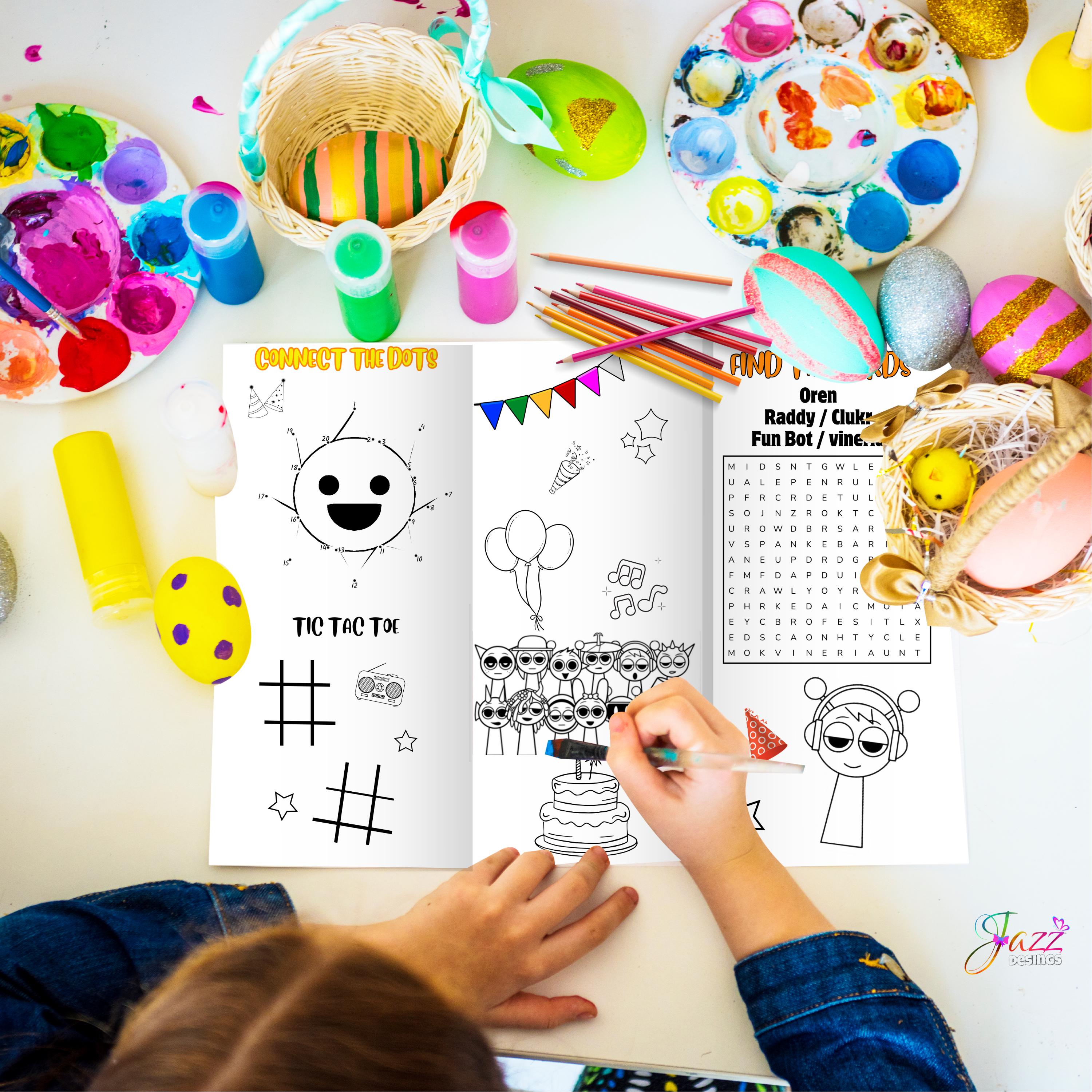 Printable Sprunki Activity, Custom Brochure, Sprunki Coloring Page ...