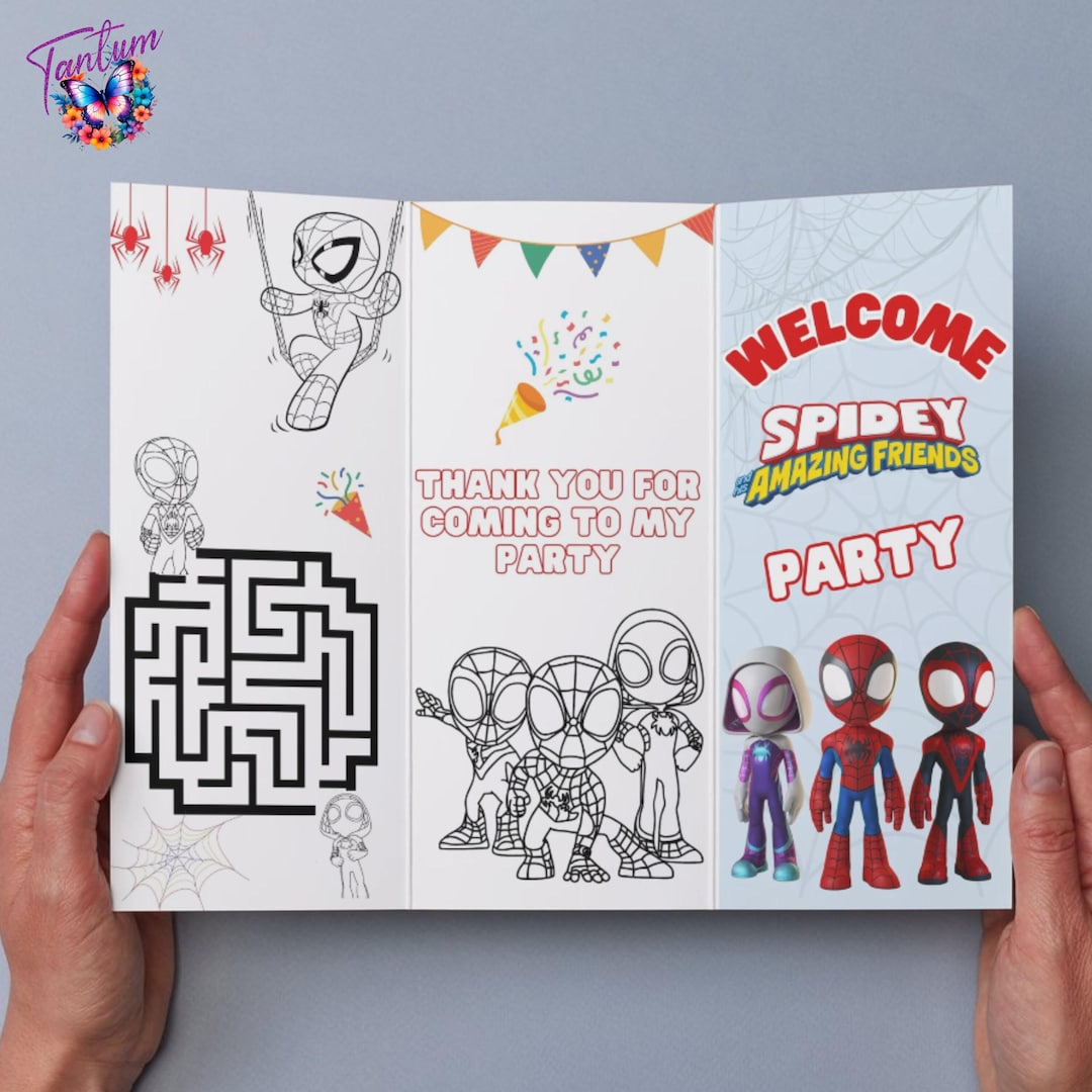 Printable SPIDEY Activity Brochure, Spidey and Friends Coloring Page ...
